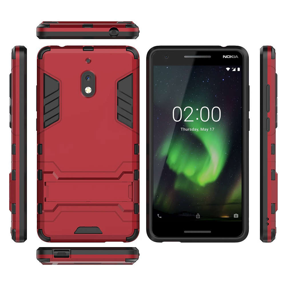 Slim Armour Tough Shockproof Case - Nokia 2.1 (Red)